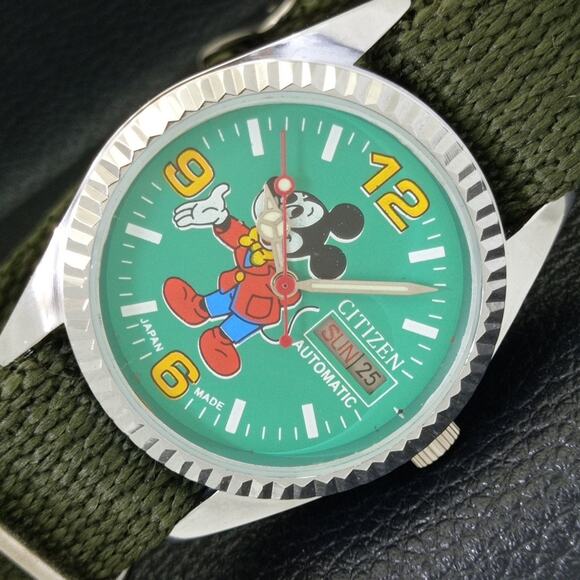 Citizen | Accessories | Vintage 986 Disney Citizen Automatic Mens ...